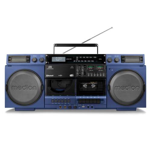 Radio CD Medion Boombox P66538 Retro - Pantalla LCD, Radio DAB+, CD-R