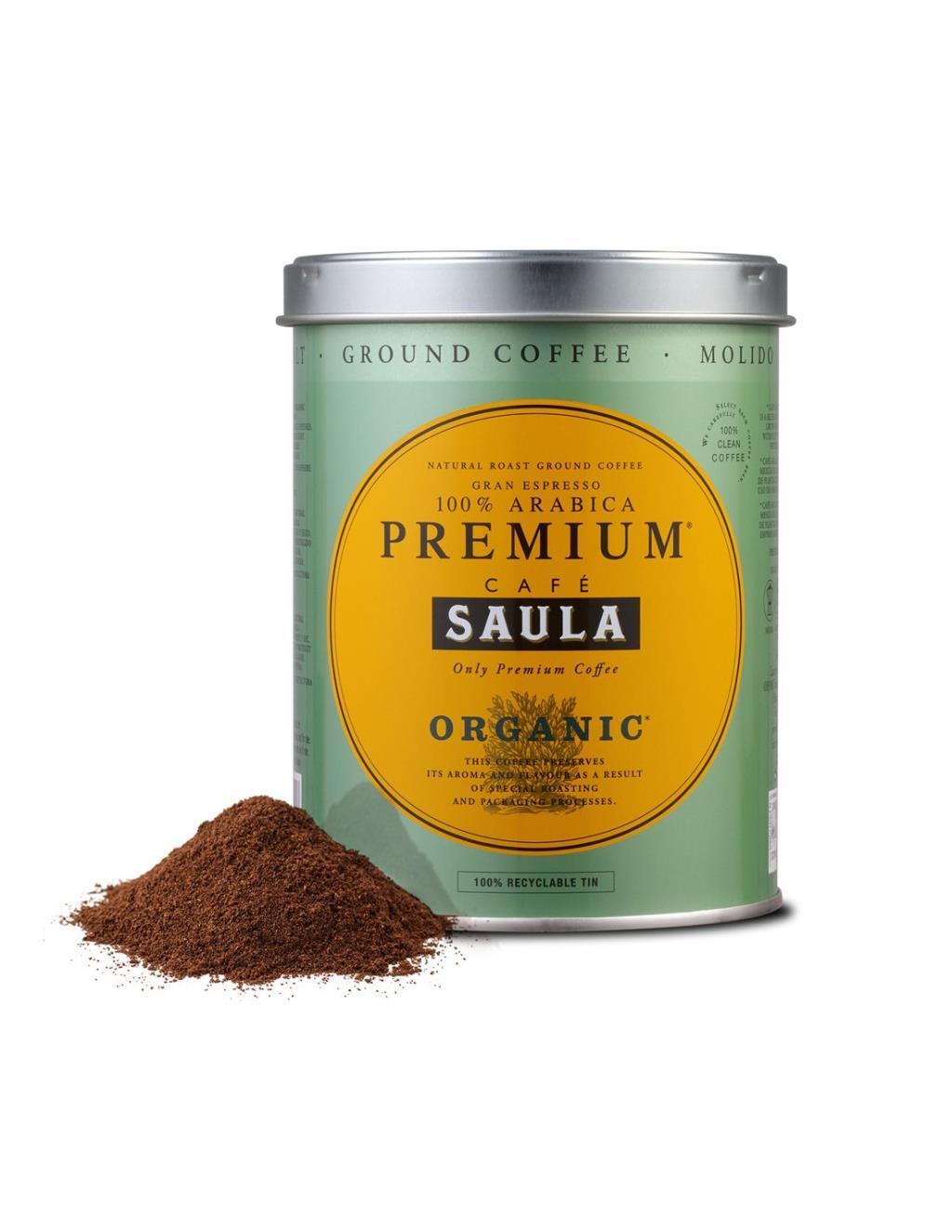 Café molido Saula 25124120 - Saula Premium Ecológico, 250 g