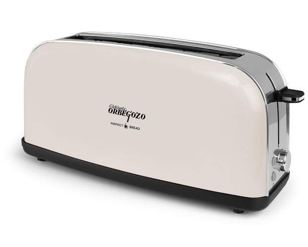 Tostador Orbegozo TOV6210 - 1 Ranura Larga, 850 W, Vintage, Beige