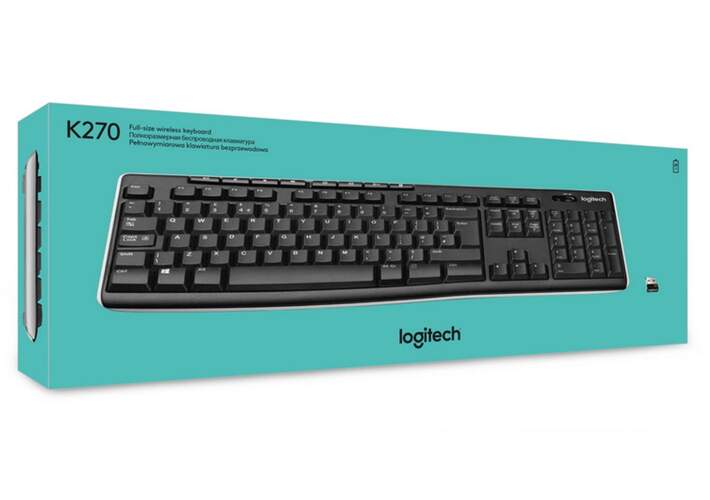 Teclado Inalámbrico Logitech K270 - Qwerty, Windows, Negro