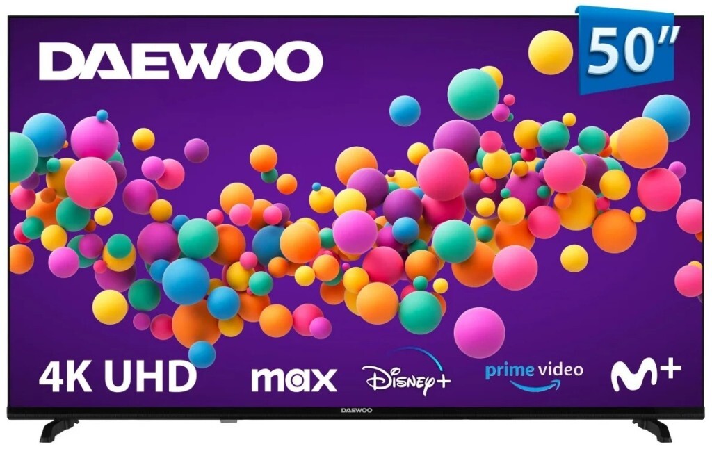 TV Daewoo 50" LED 50DM56UV - 4K Ultra HD, Dolby Audio 12W, HDR10