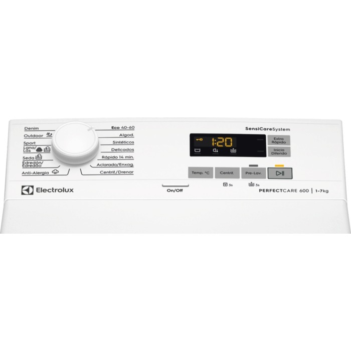Lavadora Carga Superior Electrolux EN6T5732NB - Clase A, 1300 rpm