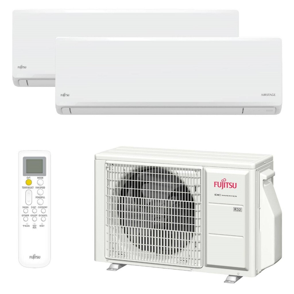 Kit Aire Acondicionado Multi Fujitsu 2x1 ASY3525U11MIKN - A++/A+