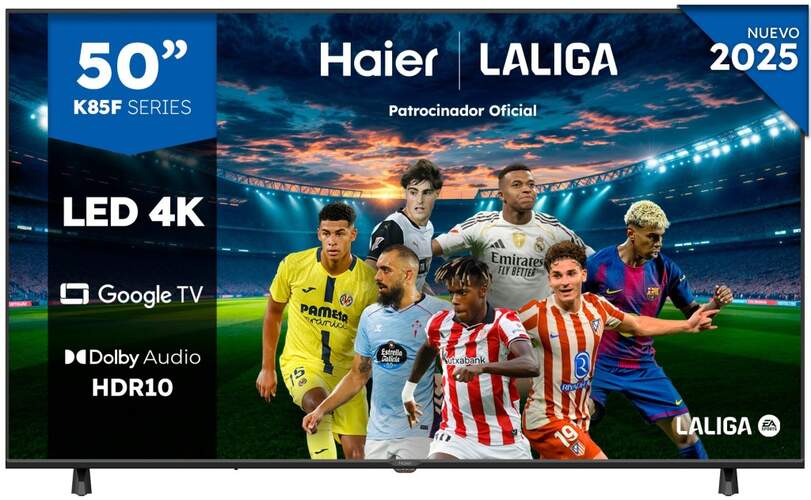 TV Haier 50" LED H50K85FUX - 4K Ultra HD, 20W Dolby Audio, HDR10
