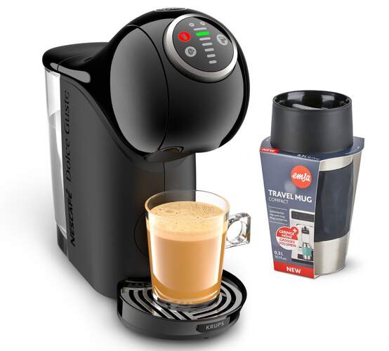 Cafetera automática Krups KP3408TMS Geno S Plus Dolce Gusto + Taza