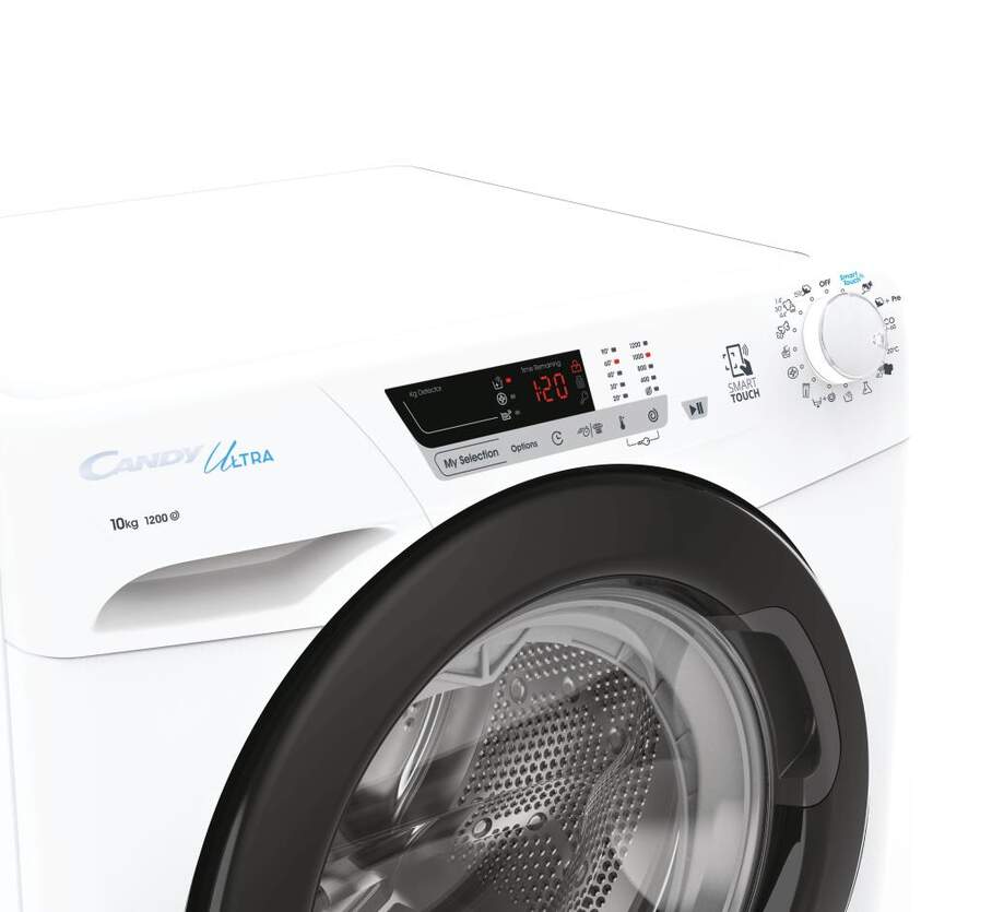 Lavadora Candy HCU2102DWB41S - 10kg, Clase B, Smart Touch NFC