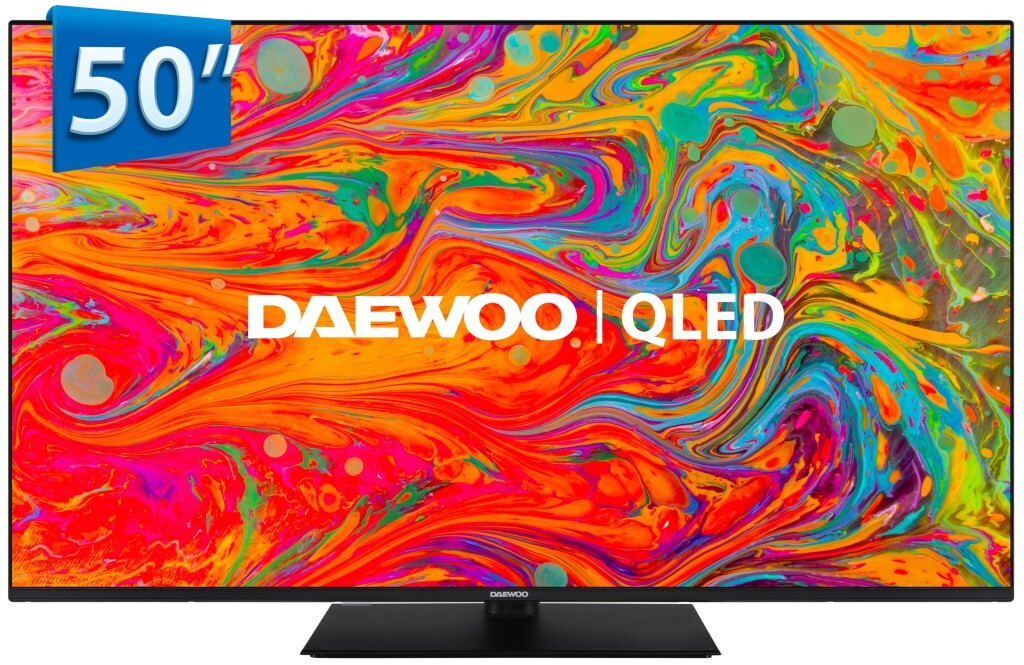 TV Daewoo 50" QLED 50DM65QV - 4K Ultra HD, Dolby Vision HDR