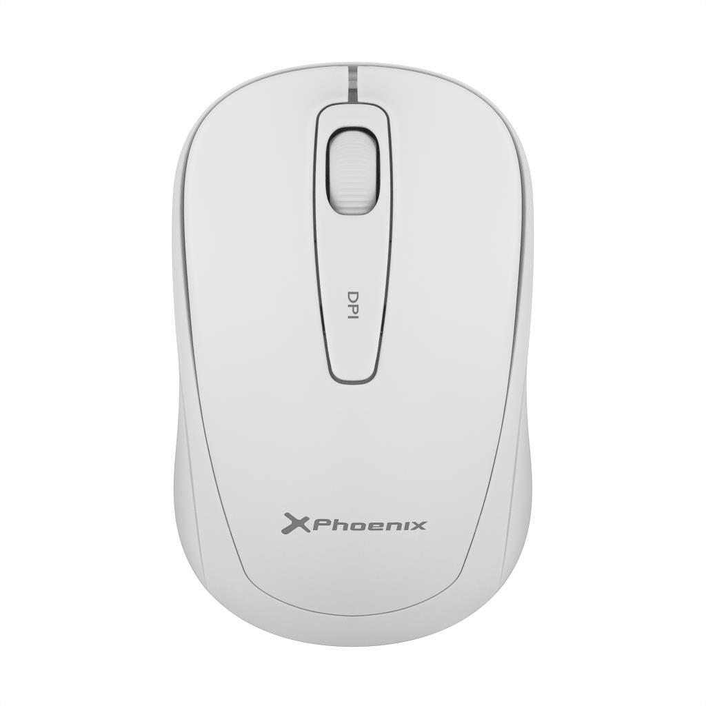 Ratón Phoenix M250 - 1600 DPI, 2.4 GHz, USB, Blanco | Pascual Martí